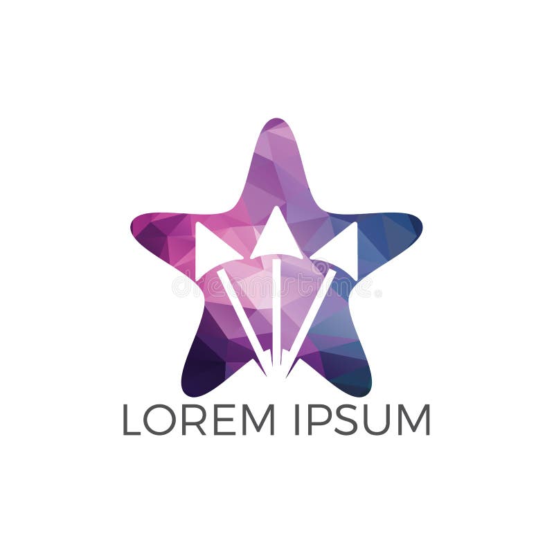 Arrows Star Shape Vector Logo Design. Arrow Vector Icon. Stock ...