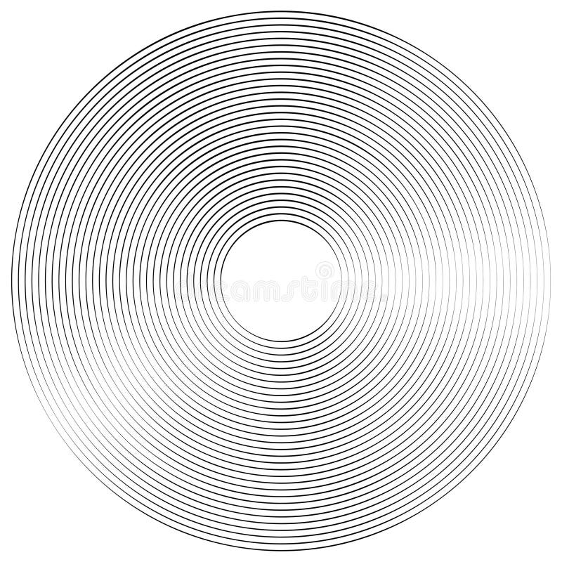 Radial, Radiating Lines Element. Circular, Concentric Circle Lines ...