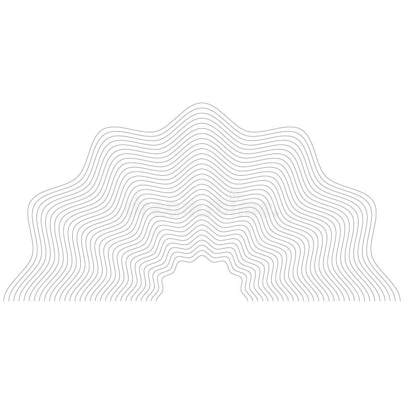 Zig Zag Circle Line, Semi-circle Art Line, Wavy Light Abstract Art ...