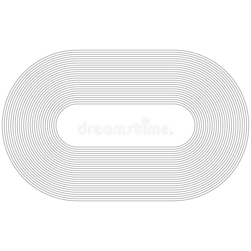 Line Art Shape in Geometry, Thin Out Lines of Horizon Element for ...