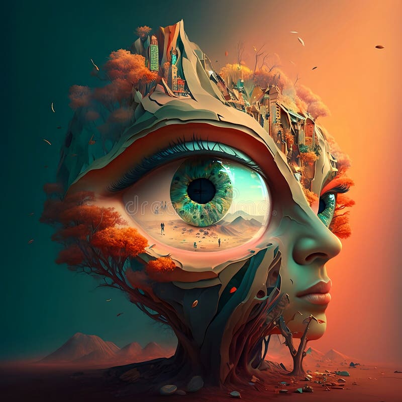 Abstract Art the All Seeing Eye. Editorial Photography - Illustration ...