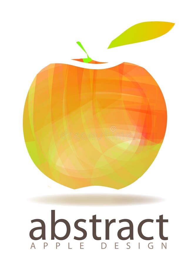 Abstract art apple logo stock illustration. Illustration of element ...