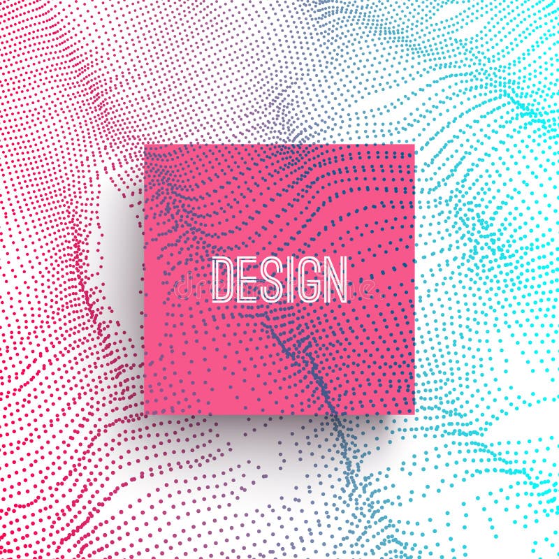 Abstract Art Array With Dynamic Emitted Particles Science Or Technology Background Network