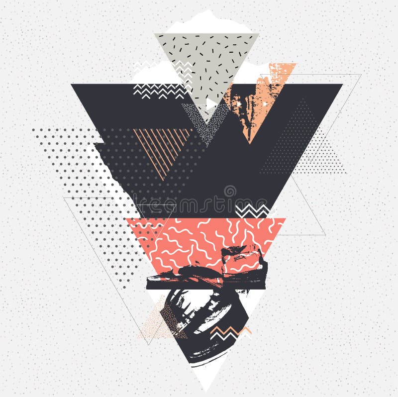 Abstract Art Background with Geometric Elements Stock Vector ...