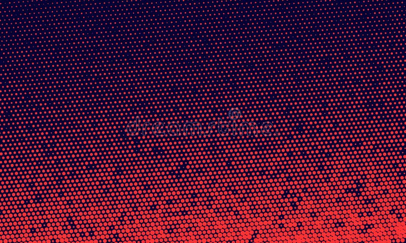 Abstract Art Background with Halftone Red Dots in Chaos Stock Vector ...