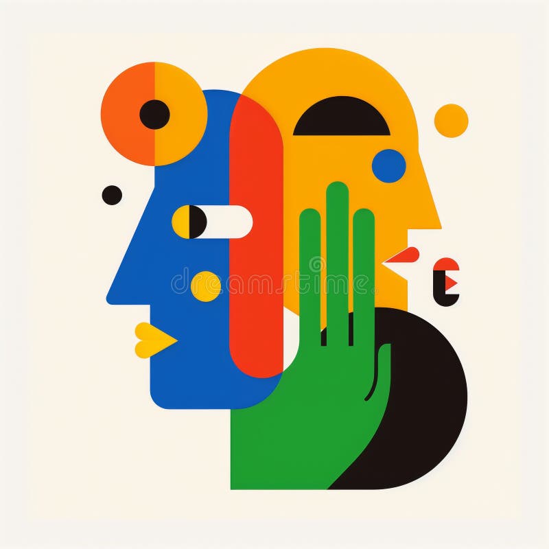 Abstract Art Background Representing Team Collaboration with ...