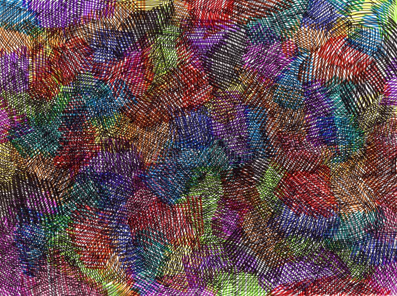 Abstract Art Background with Scribble Stock Illustration - Illustration ...