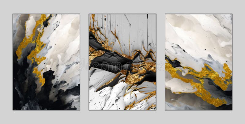 Abstract Art Background. Set of Three Abstract Paintings Background ... Abstract Art Background. Set of Three Abstract Paintings Background ...