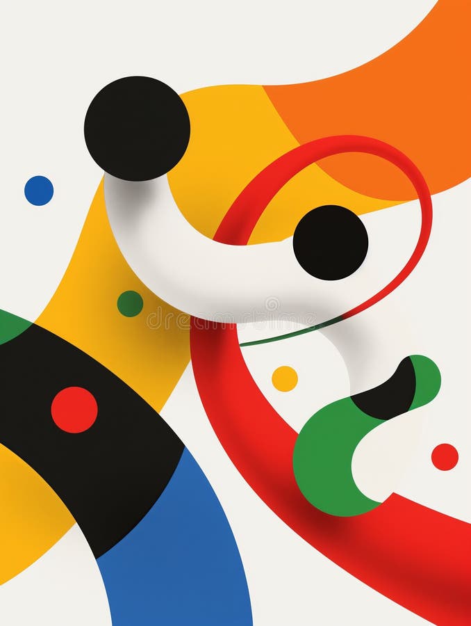 Abstract Art Background of Team Collaboration with Vibrant Interlocking ...