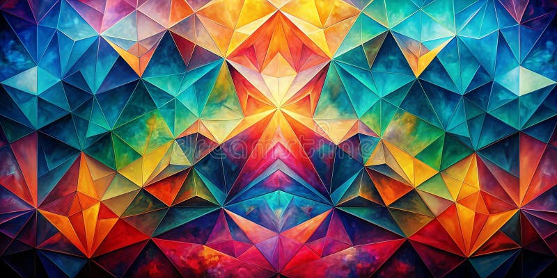 Abstract Art Background Triadic Color Palette Using Complex Geometric ...