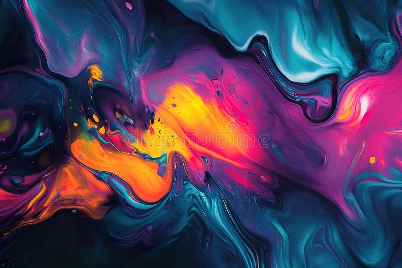Abstract Art Backgrounds, with a Mixture of Colors in Continuous Motion ...