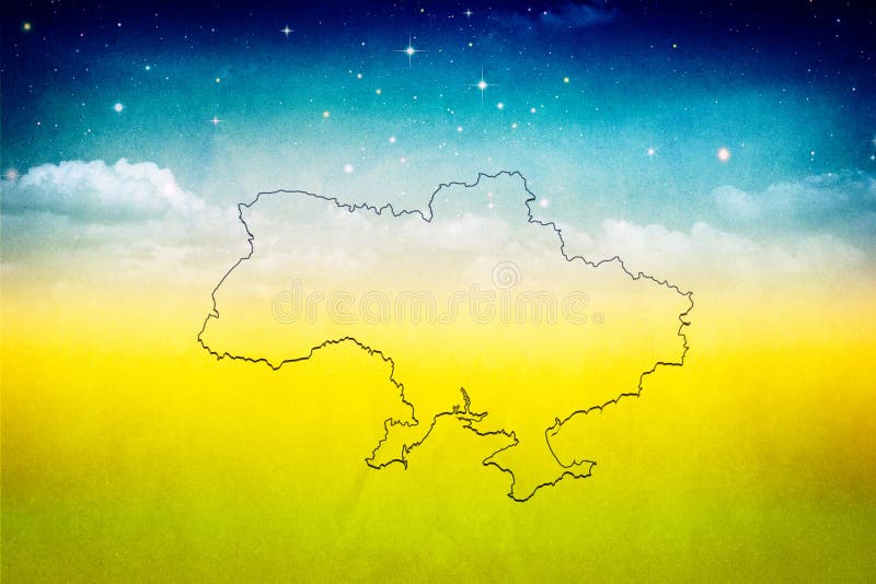 Abstract Art Backgrounds with Ukraine Map Stock Illustration ...
