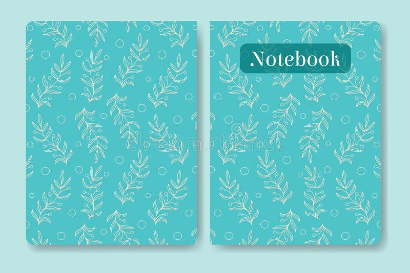 Abstract Art of Beige Leaves Template for Notebook Cover. Stock Vector ...