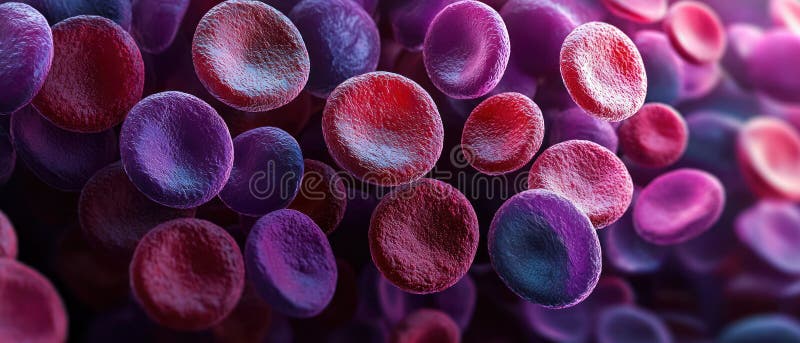 Abstract Art of Blood Cells with Unique Labels and Personalized ...