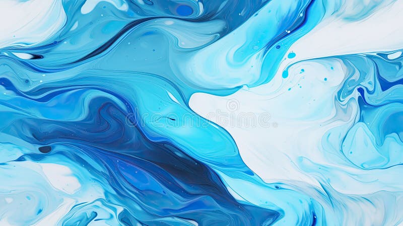 Abstract Art Blue Paint Background with Liquid Fluid Grunge Texture ...