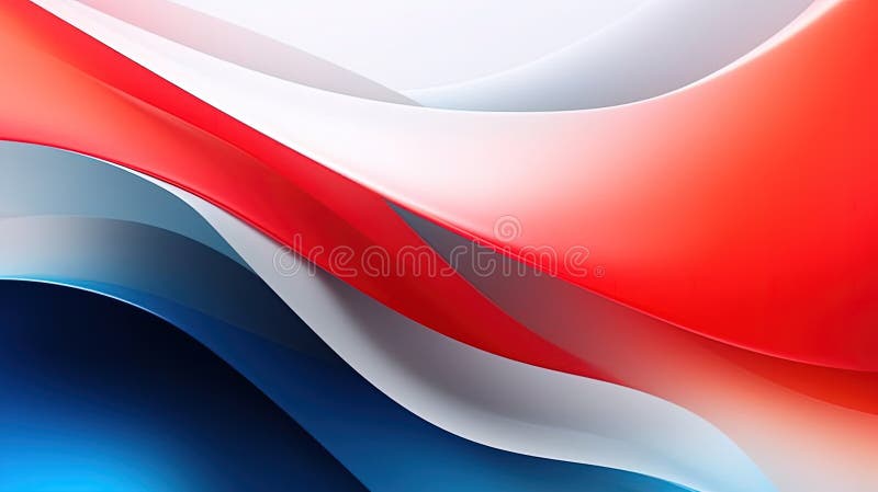 Abstract Art of Blue Red and White Smooth Wavy Background Stock ...