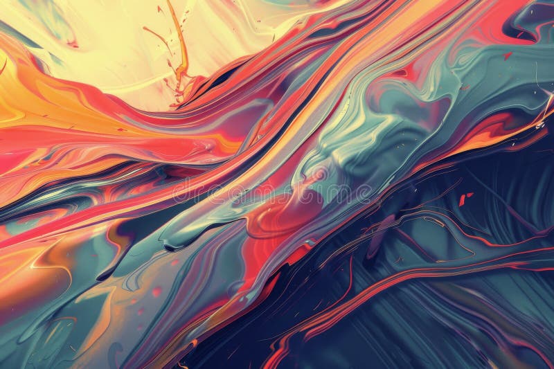 Abstract Art with Bold Stripes of Orange, Blue, and Pink. Stock Photo ...