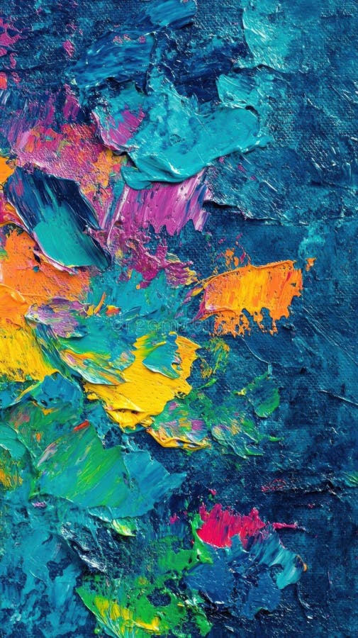 Abstract Art with Bold Strokes and Vibrant Colors Stock Illustration ...