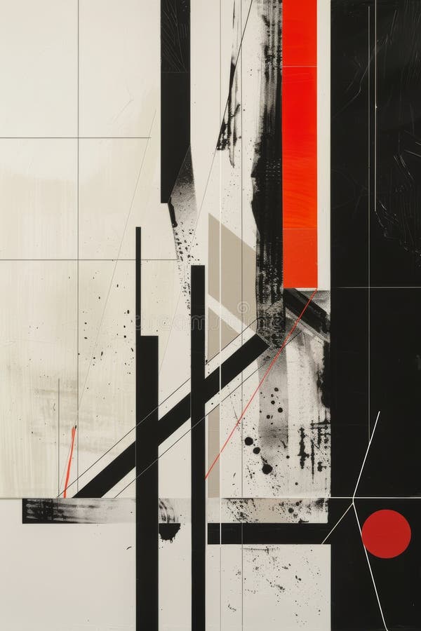 Abstract Art with Bright Colors, Sharp Lines, and Asymmetrical Shapes ...