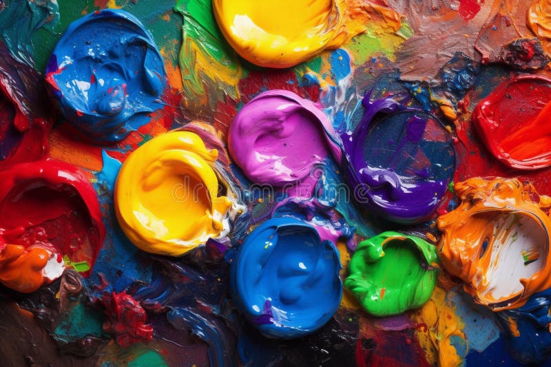 Abstract Art Bright Rainbow Palettes Stock Illustration - Illustration ...