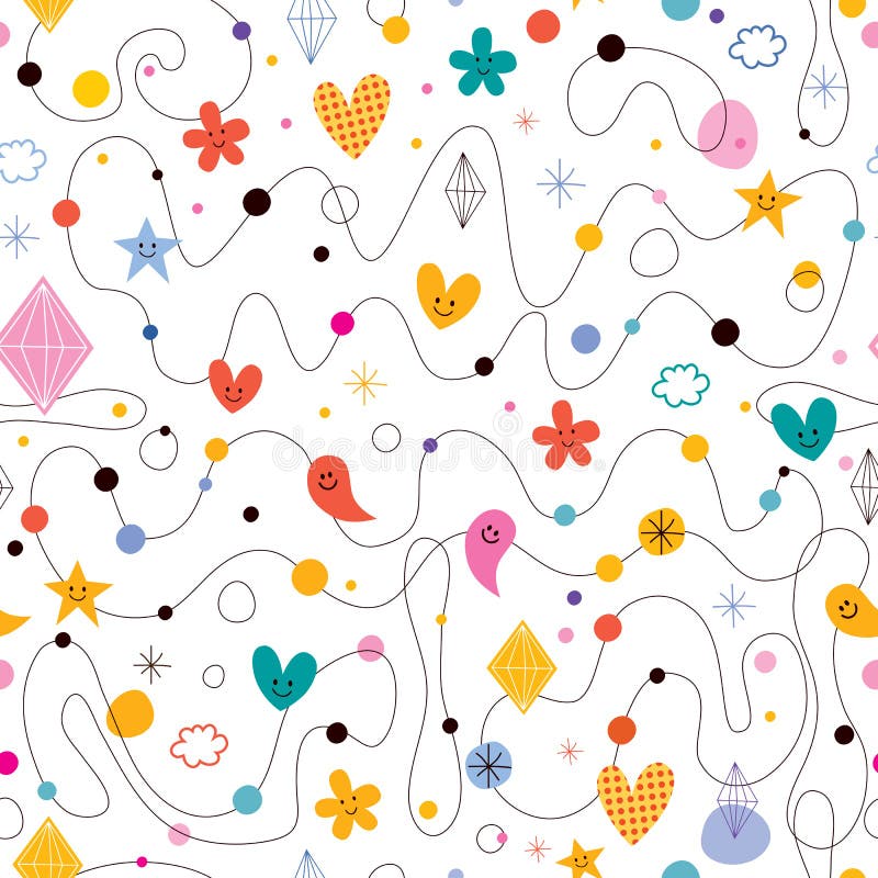 Abstract Art Cartoon Pattern Stock Vector - Illustration of pattern ...