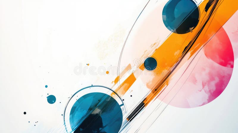 Abstract Art Circles Lines stock illustration. Illustration of ...