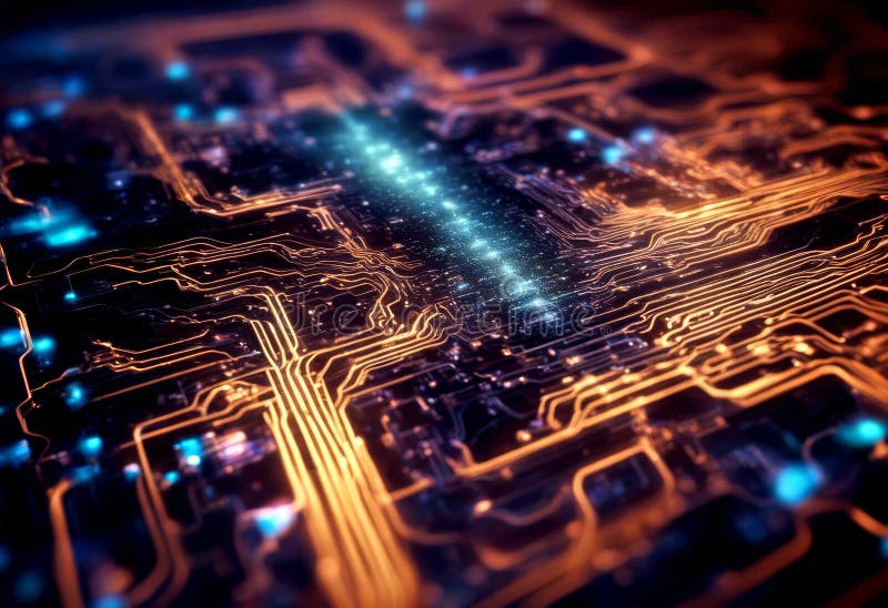 Abstract Art Circuit Made Design Cyberspace Computing Interface ...