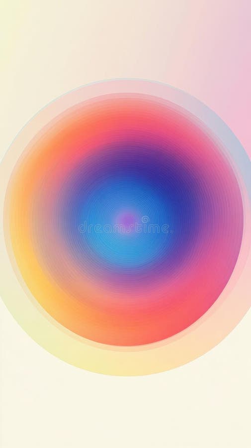Abstract Art, Circular Gradient with Vibrant Hues and a Concentric ...