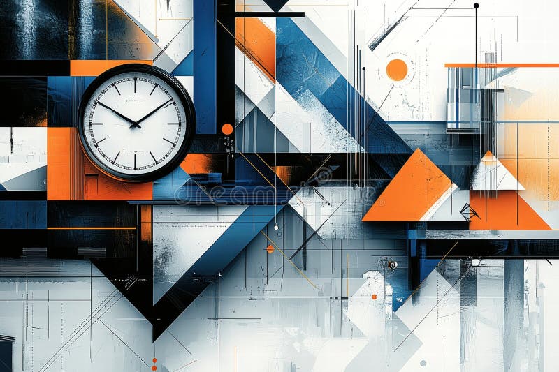 Abstract Art Clock Geometry Dynamic Modern Style Stock Photos - Free ...
