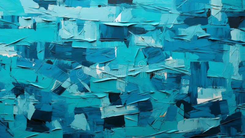 Ripped Canvas Art Collage with Teal Sticky Notes Background Stock ...