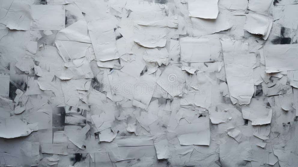 Abstract Art Collage: Ripped Polyester and Sticky Notes Collection ...