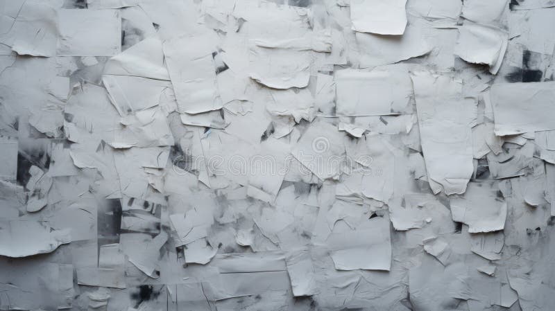 Abstract Art Collage: Ripped Polyester and Sticky Notes Collection ...