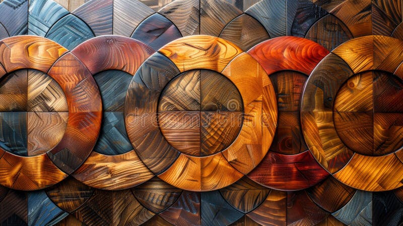 Abstract Art of Colorful Circular Shapes with Intricate Patterns and ...