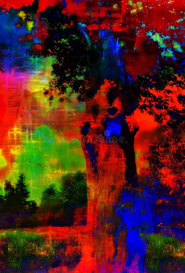 Abstract Art Colorful Landscape Stock Photo - Image of beauty, color ...