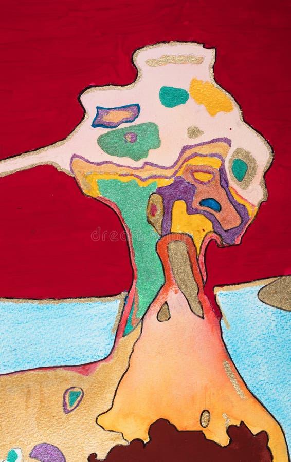 Abstract mixed media art stock photo. Image of painting - 119012470