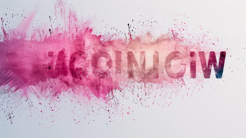 Abstract Art with a Colorful Powder Explosion Forming Random Letters on ...