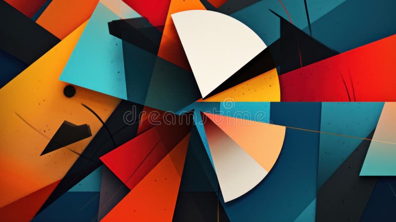 Abstract Art with Colorful Shapes and Shapes, AI Stock Photo - Image of ...