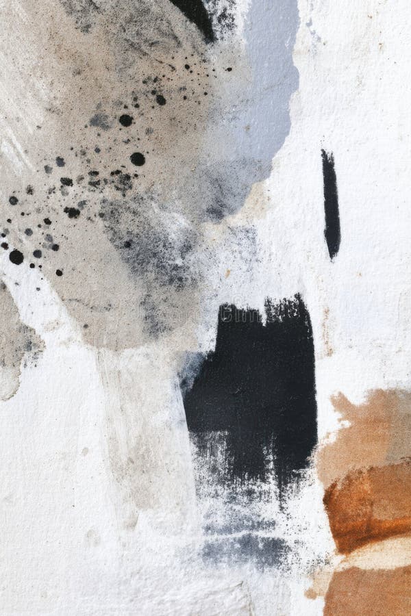 Abstract Art Composition Featuring Textured Layers of Black, Gray, and ...