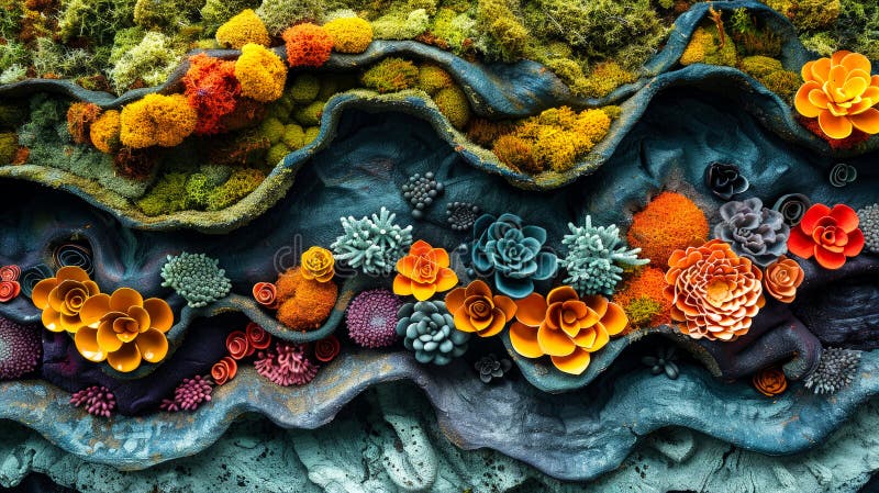 Abstract Art Composition Made Entirely from Various Types of Colorful ...