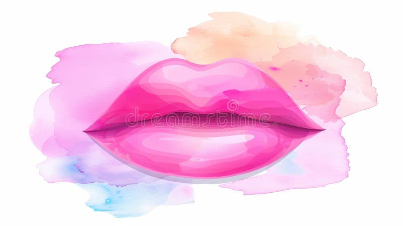 Abstract Art Creating Beautiful Womans Lips Using Unique Blots, a ...