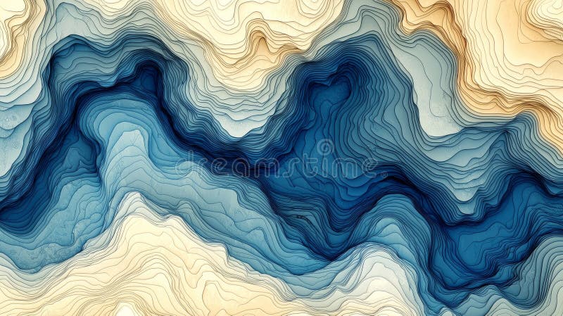 Abstract Art Creations Featuring White Topographic Backgrounds and ...