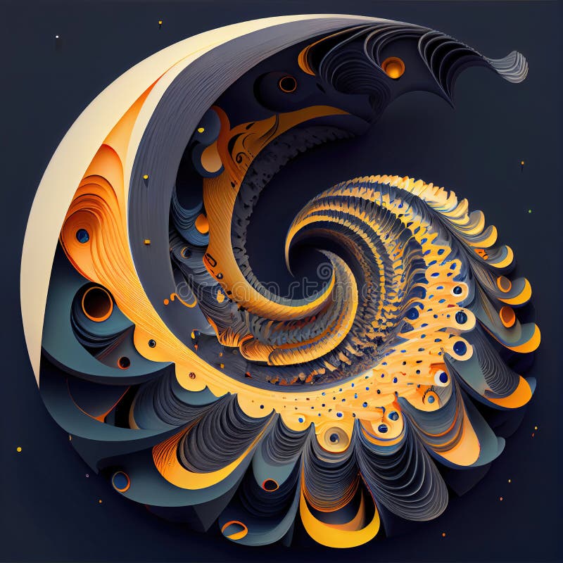 Abstract Art of 3d Curved Lines Background Forming Surreal Shape Made ...