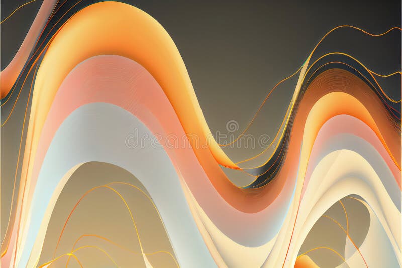 3d Curved Lines Background Forming Surreal Shape Made with Generative ...