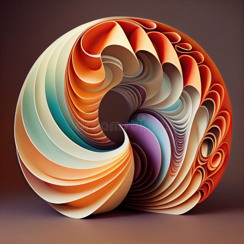 3d Curved Lines Background Forming Surreal Shape Made with Generative ...