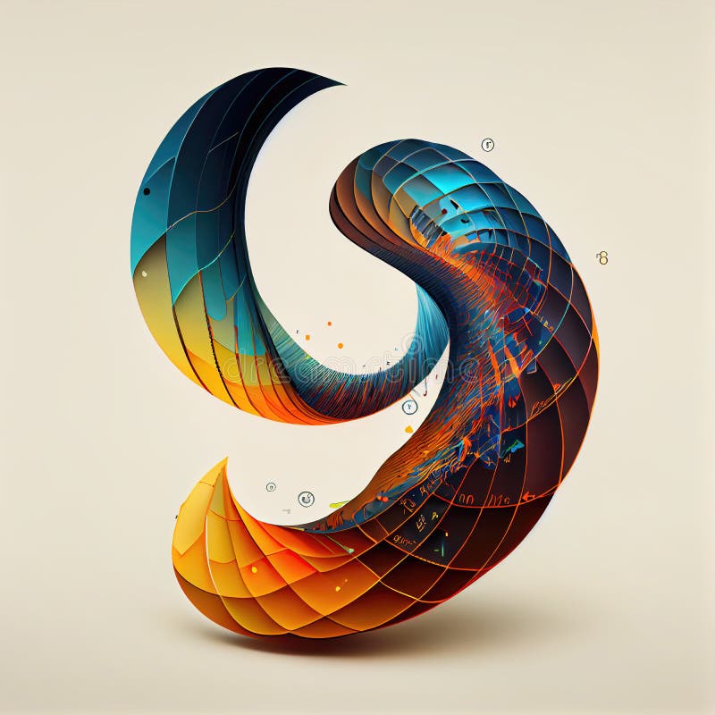 3d Curved Lines Background Forming Surreal Shape Made with Generative ...