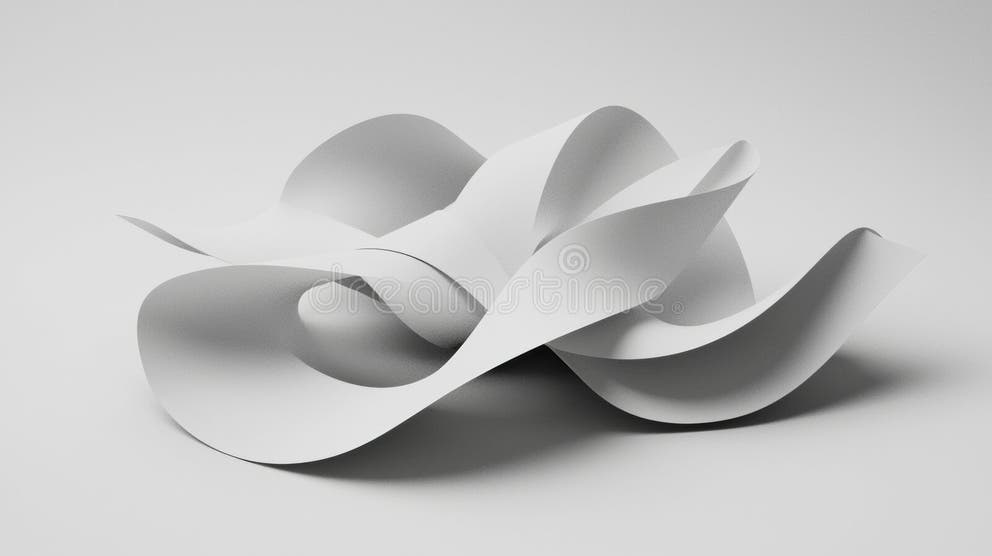 Abstract Art: a 3D Rendering of a Complex, Organic Shape Composed of ...