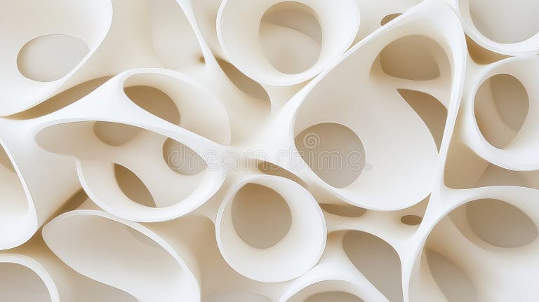 Abstract Art: a 3D Rendering of a Complex, Organic Structure Composed ...