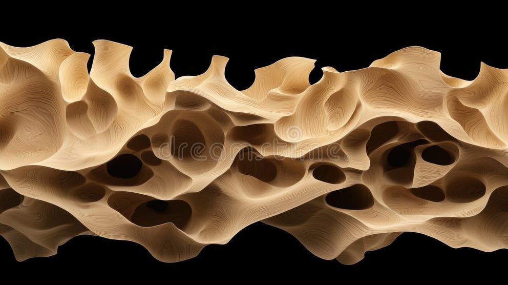 Abstract Art: a 3D Rendering of a Complex, Organic Structure with a ...