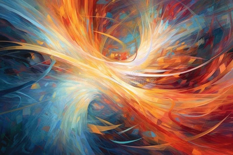 Abstract Art of Dance of Light Theme that Out of Formless Darkness in ...