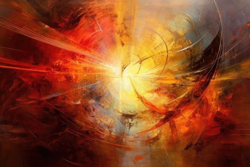 Abstract Art of Dance of Light Theme that Out of Formless Darkness in ...